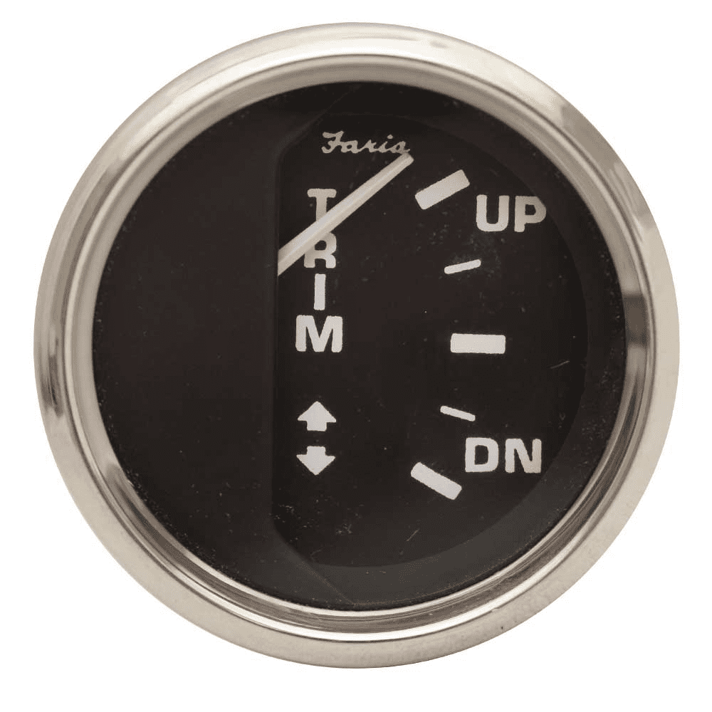 Faria Boat Trim Gauge GP4491A | Evinrude Euro Black 2 Inch - Walmart.com