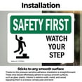(2 Pack) Watch Your Step OSHA Safety First Sign 5 Inch X 3.5 Inch Vinyl ...