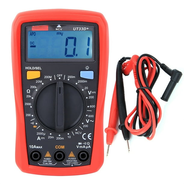 Digital Voltmeter,UT33dMultimeter Portable Plastic Large Multimeter ...