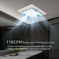 Bathroom Exhaust Fan Quiet 1.0 Sone, 4In Duct, 6500K 1200Lm LED Light ...