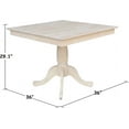 x Natural Solid Wood Square Top Pedestal Table - 29.1" Height - Walmart.com