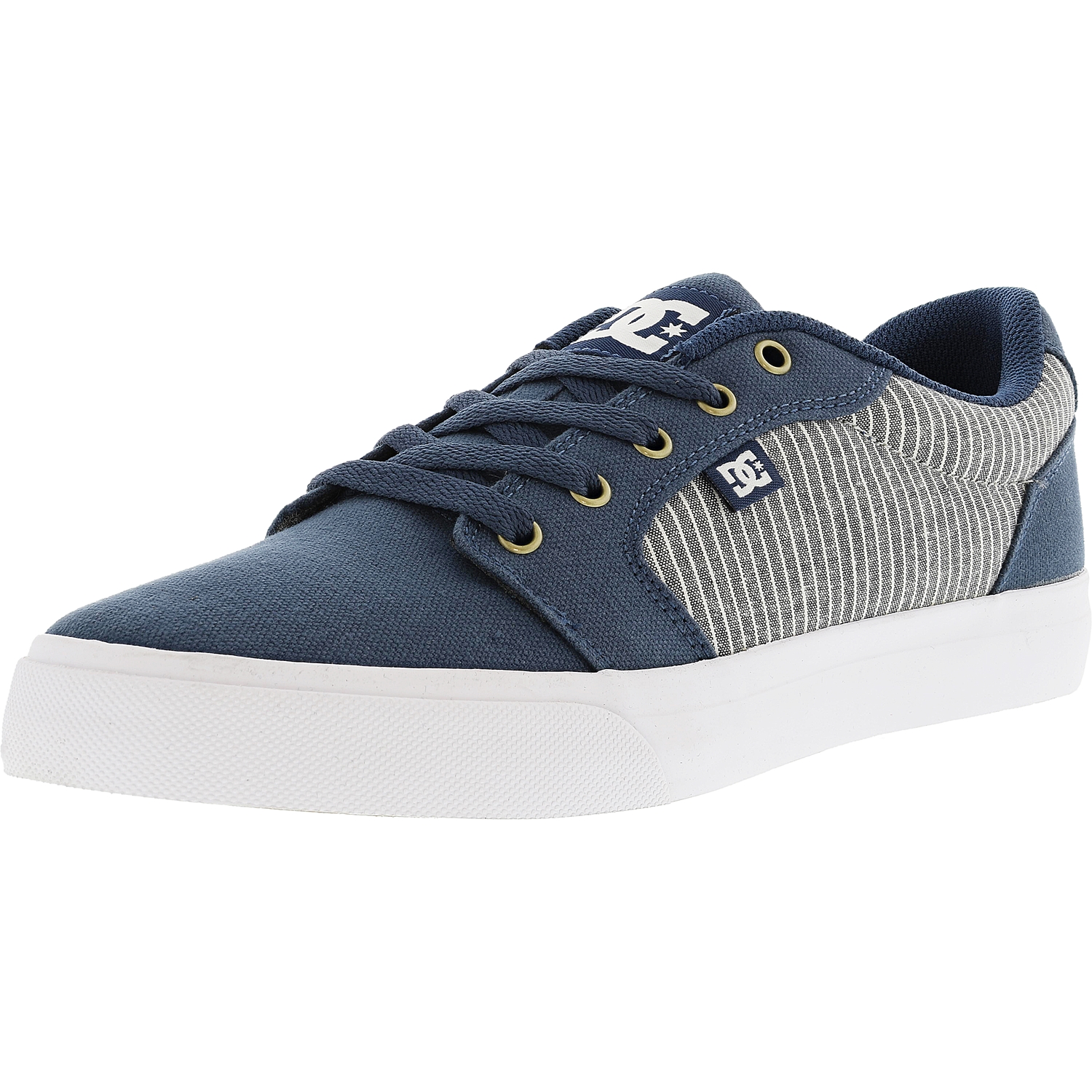 Dc Men's Anvil Tx Se Dark Denim Ankle-High Fabric Skateboarding Shoe ...