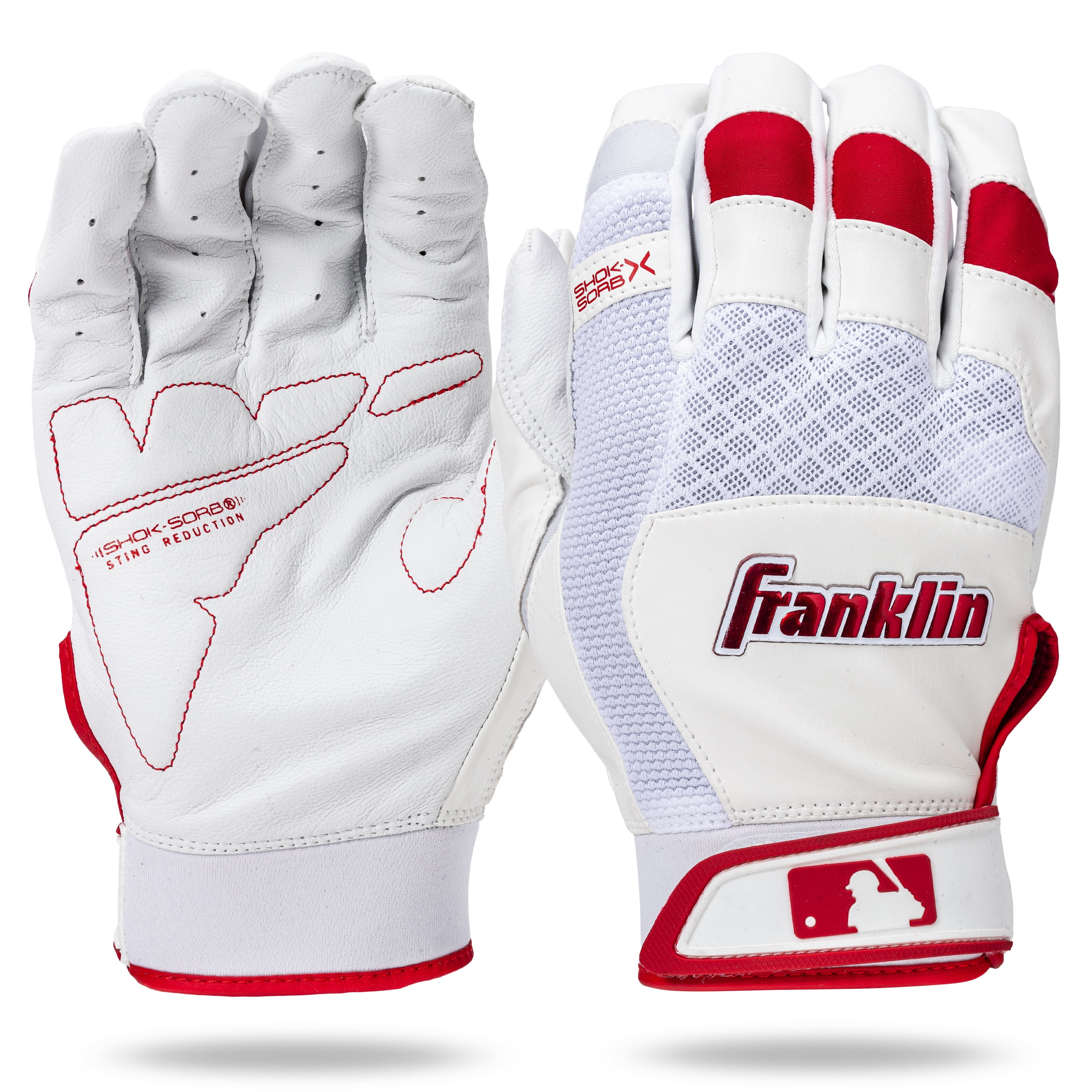 Franklin Sports MLB Baseball Batting Gloves - Shok-Sorb X Batting ...