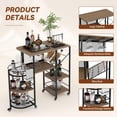 Bar Cart, Home Bar Service Cart with Wine Rack and Glass Holder ...