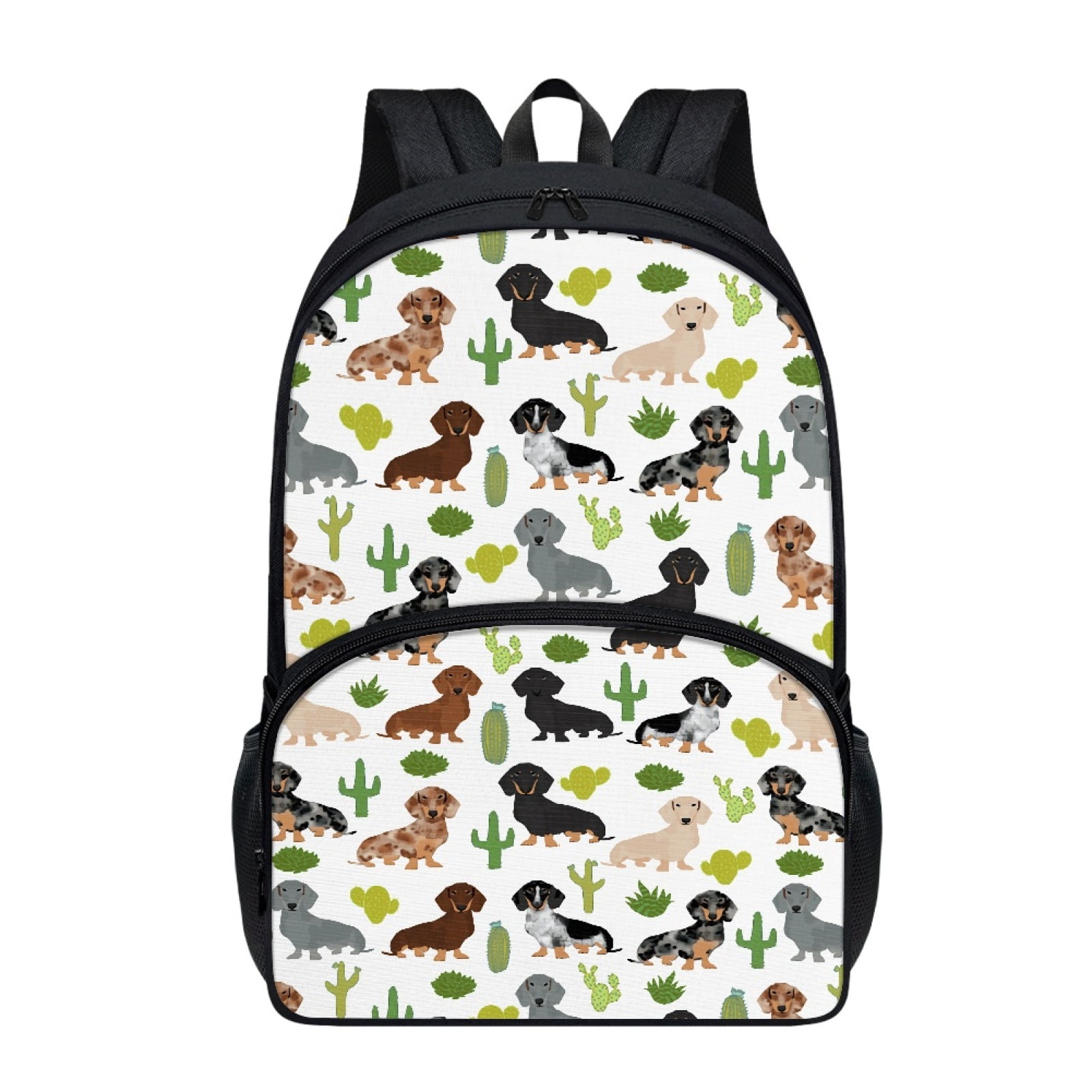Xoenoiee Dachshund Cactus Print School Bag for Girls Kids Teens Middle ...