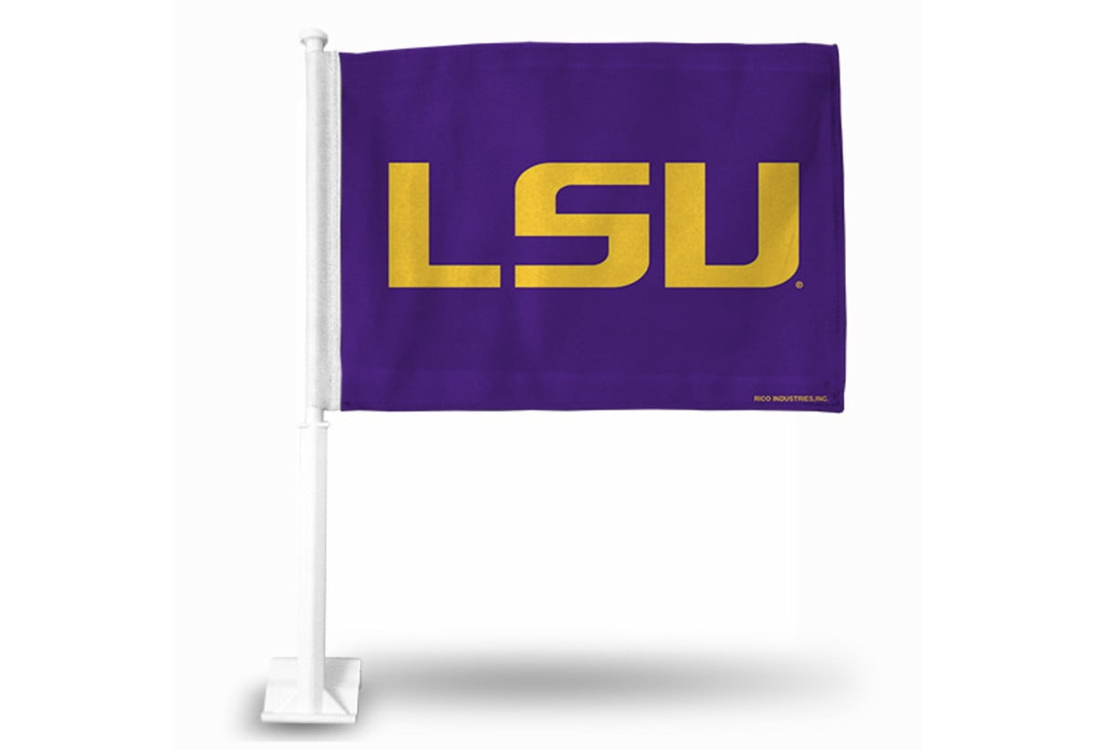 Rico Industries LSU College Double Sided Car Flag - 16" x 19" - Strong ...