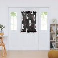 Cat Drinking Water Pattern Door Curtain Sheer Privacy Light Filtering ...