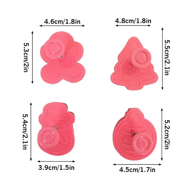 4 Pcs Christmas Biscuits Cutters Set Christmas Tree Snowman Gingerbread ...