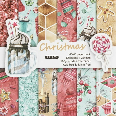 YARUMI 6 x 6 Christmas Scrapbooking Paper Pack,Winter Scrapbook ...