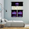 Cocktails Neon Arrow Kitchen Curtains Set for Windows, Modern Bar Style ...