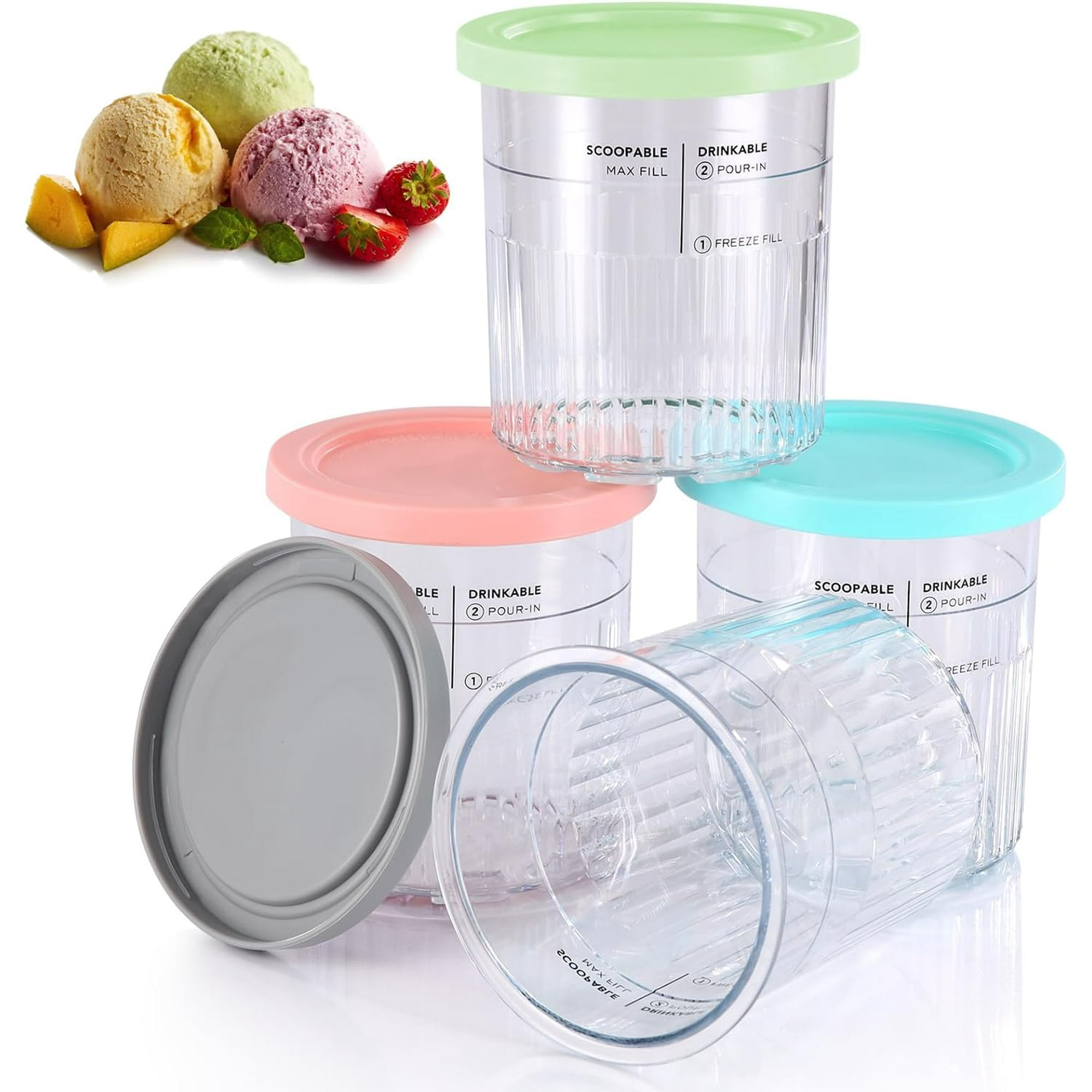 Click here for Hshdldf 4 Pack Ice Cream Pints And Lids Compatible... prices