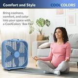 Lasko 20" Cool Colors 3-Speed Box Fan with Weather-Resistant Motor ...