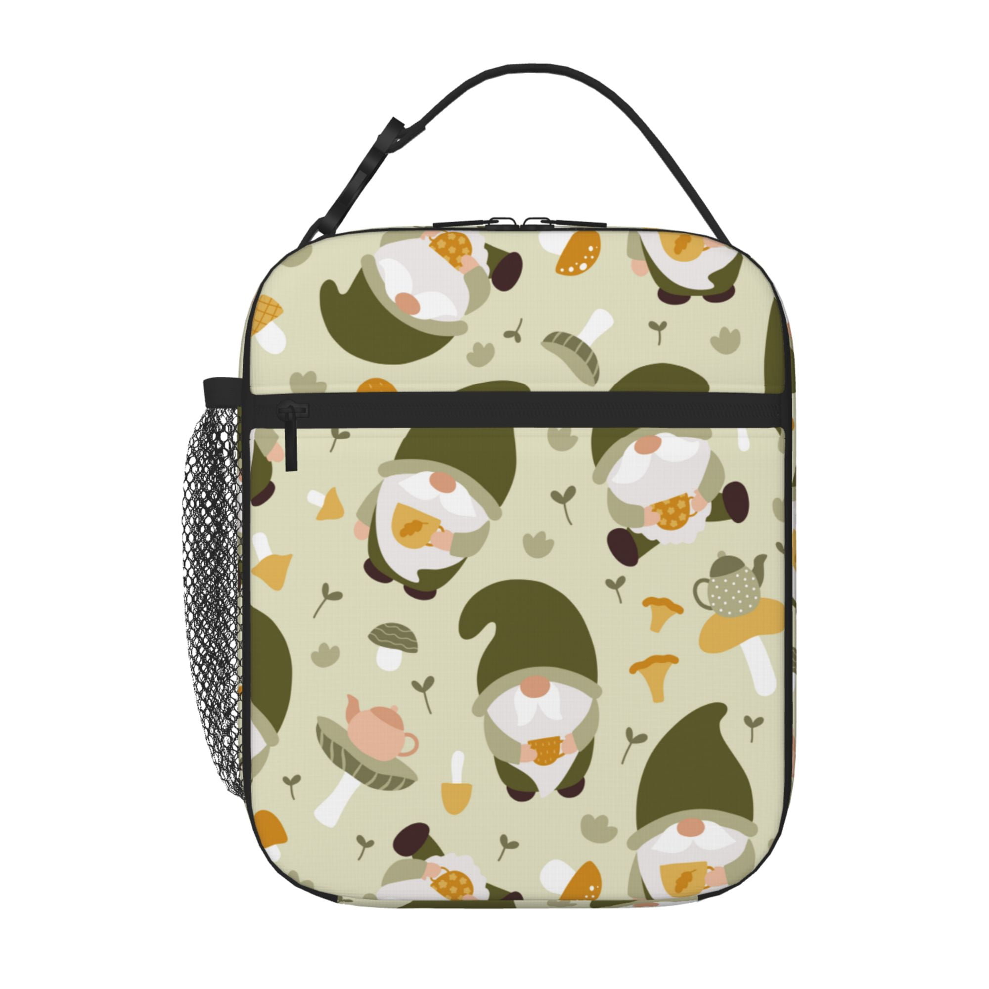 TEQUAN Portable Lunch Bag, Cute Goblin Funny Gnome Pattern Reusable ...