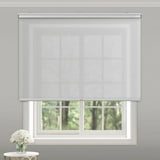 Mainstays Cordless Light Filtering Polyester Roller Window Shades, Gray ...