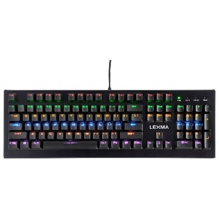 Lexma K900 Backlit Mechanical Blue Switch Gaming Keyboard, English ...