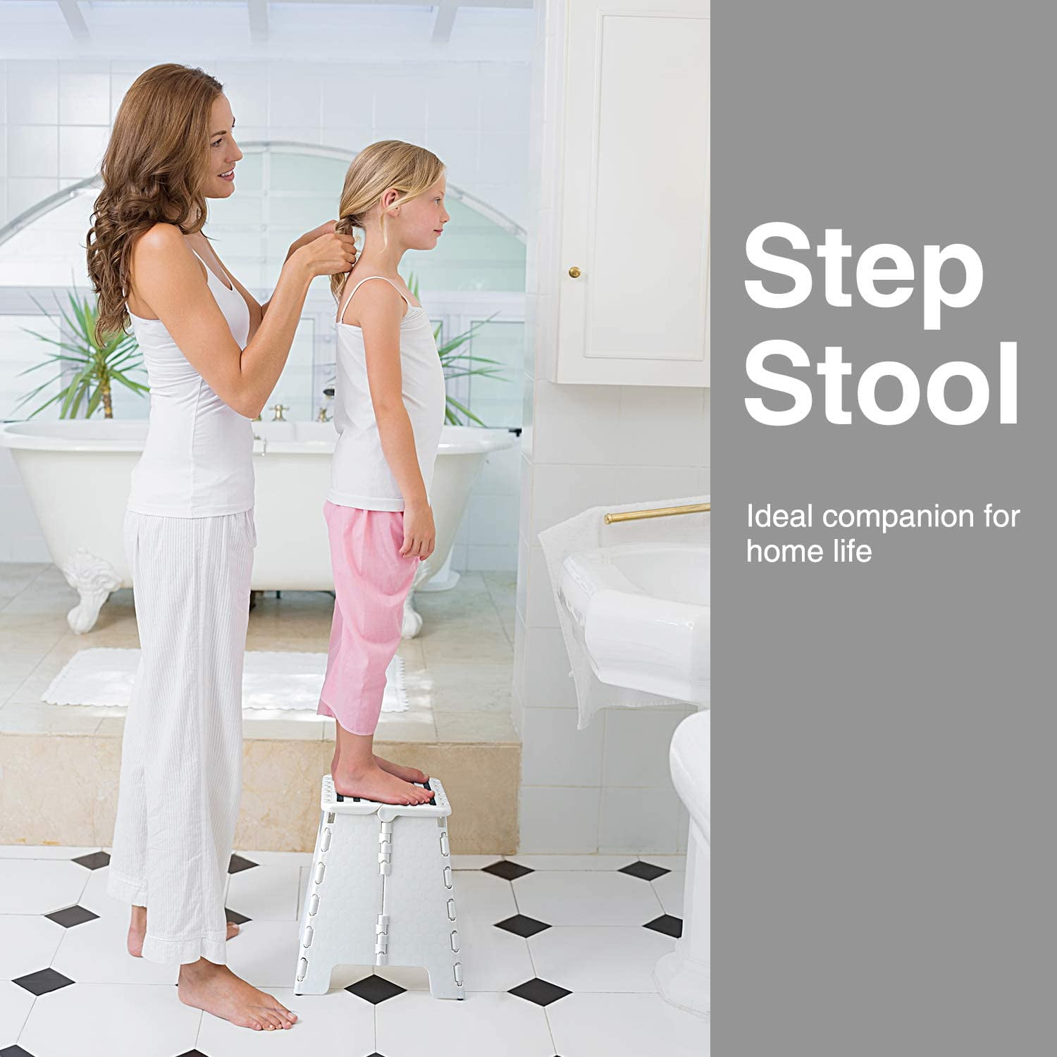 Buy ACSTEP 13 inch Folding Step Stool for Adults and Kids,Non-Slip ...