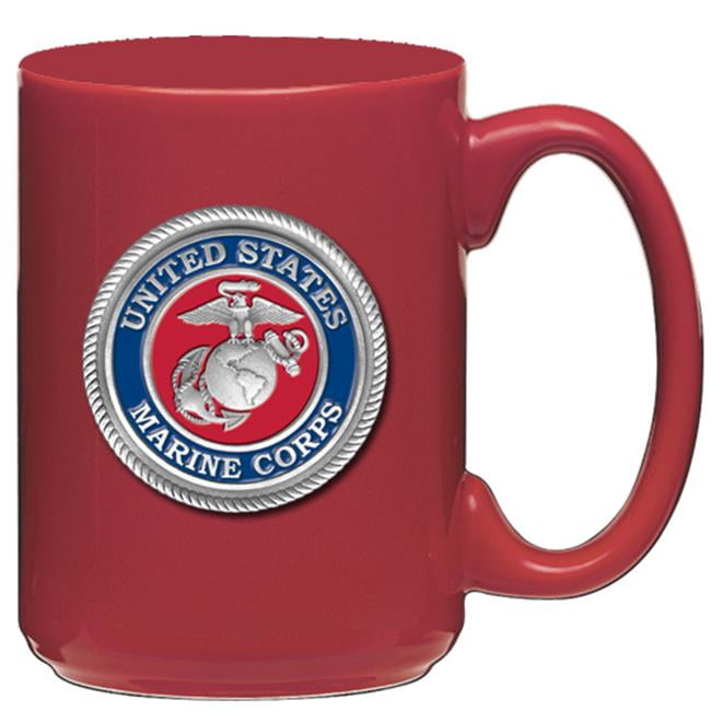 heritage metalworks cm10583errd marine corps coffee mug, red - Walmart.com