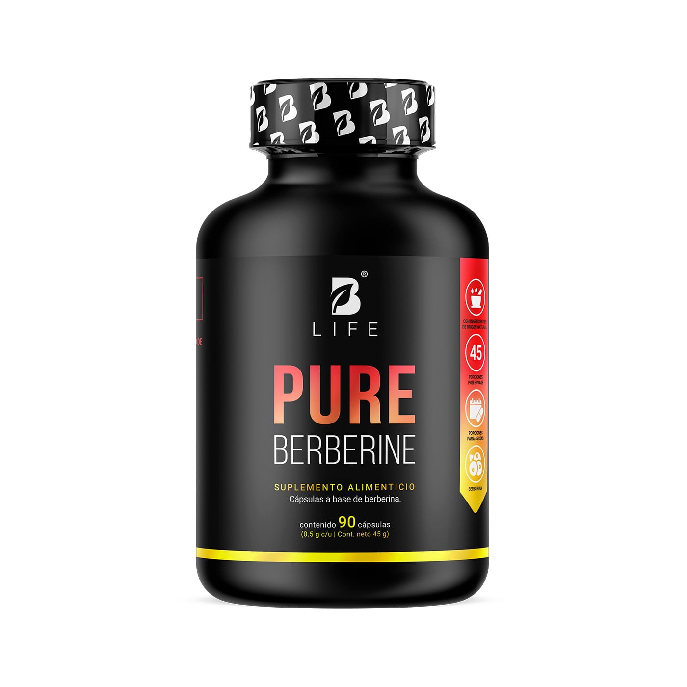 Berberina Pura HCL | 90 cápsulas | 1000 mg por porción | Pure Berberine ...