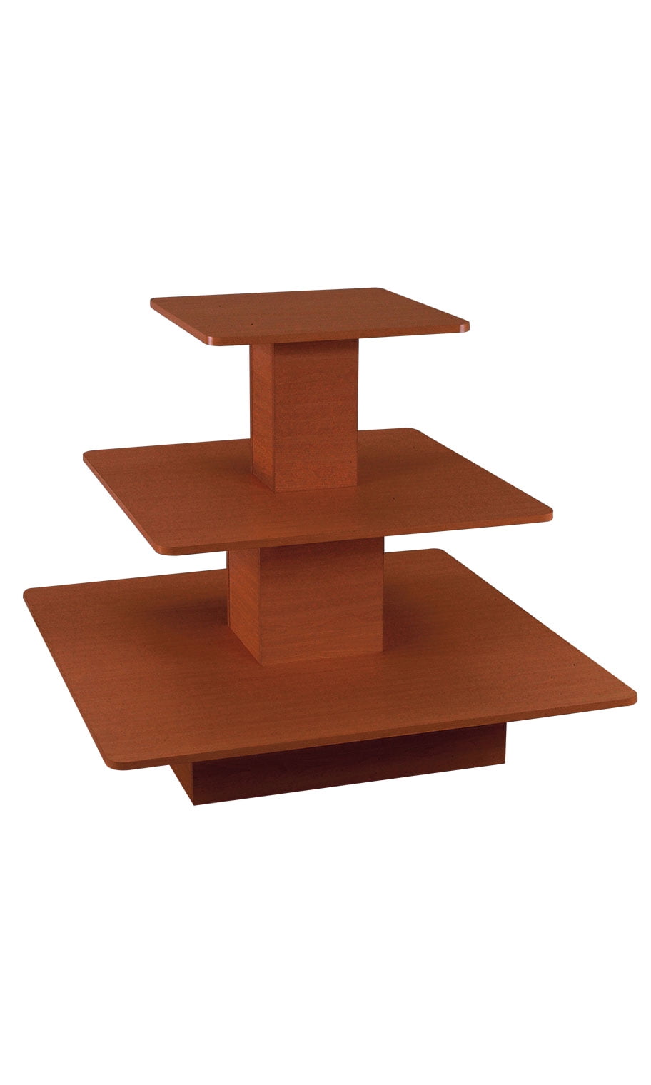 Economy 3-Tier Square Cherry Table - Overall Dimension 48”L x 48”W x ...