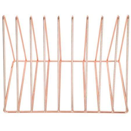 Iron Bookshelf, Looking Metal Rose Gold File Storage Rack, Book Shelf ...