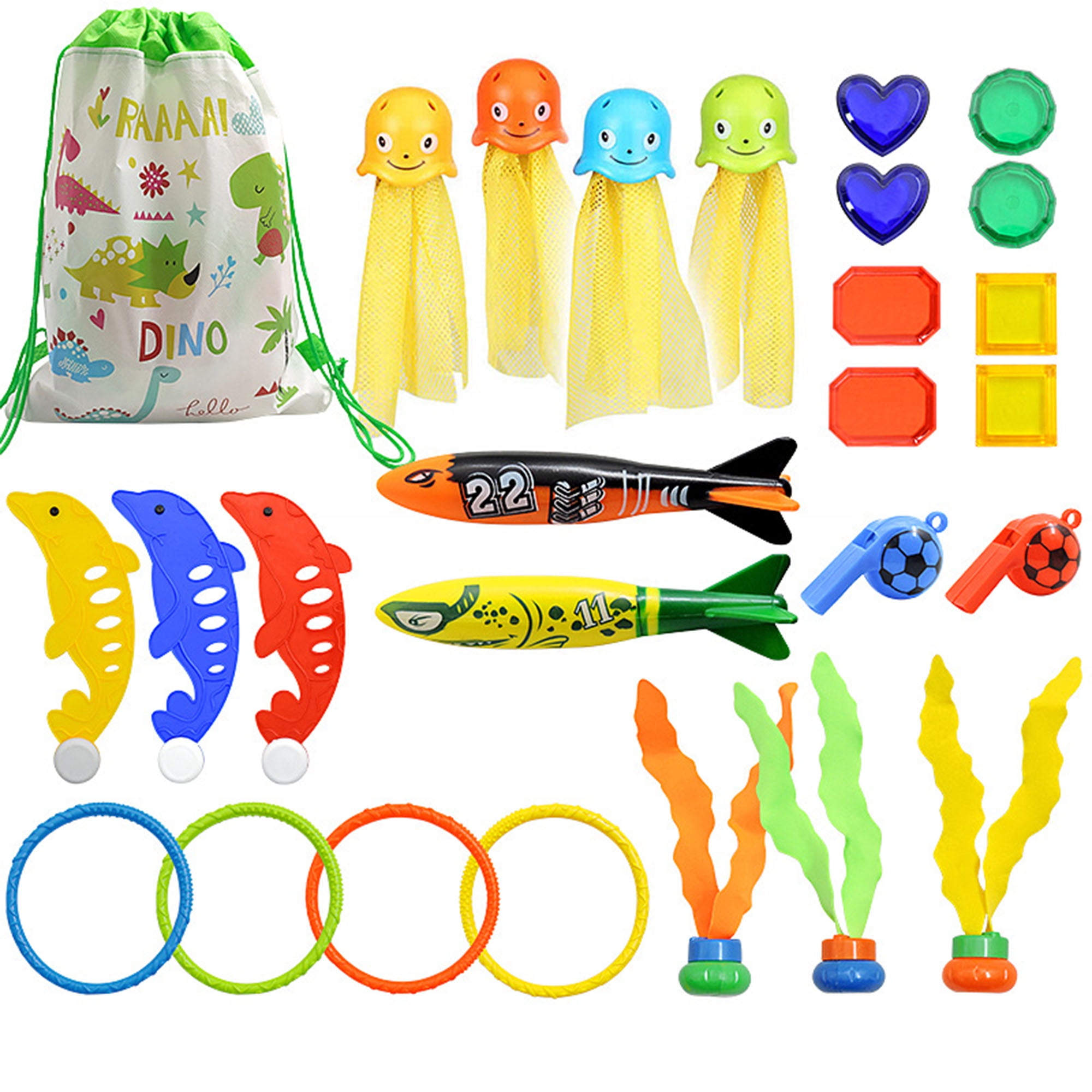 SZBXD 26 Pcs Swimming Pool Toys for Kids,Summer Pool Diving Toys with 4 ...