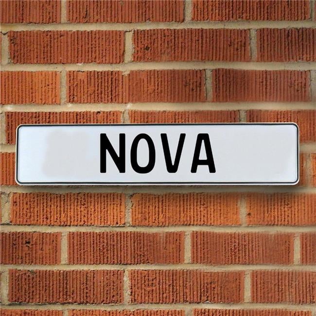 Vintage Parts USA 708668 Nova - White Aluminum Street Sign Mancave Euro ...