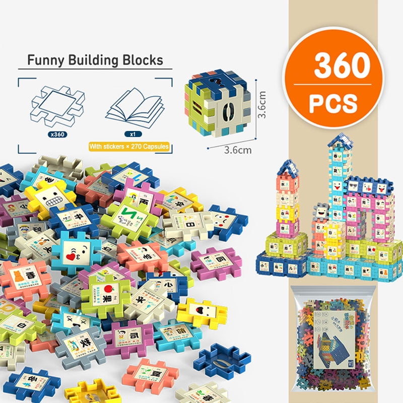 Building Blocks DIY Creative Bricks Kids Children Educational Bulk ...