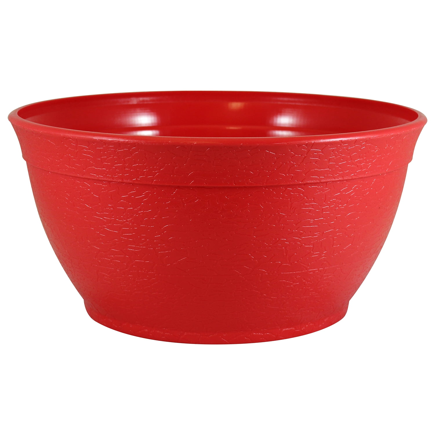 Bloomers 14" Porch Planter - Textured Flower Pot and Herb Garden - Red ...