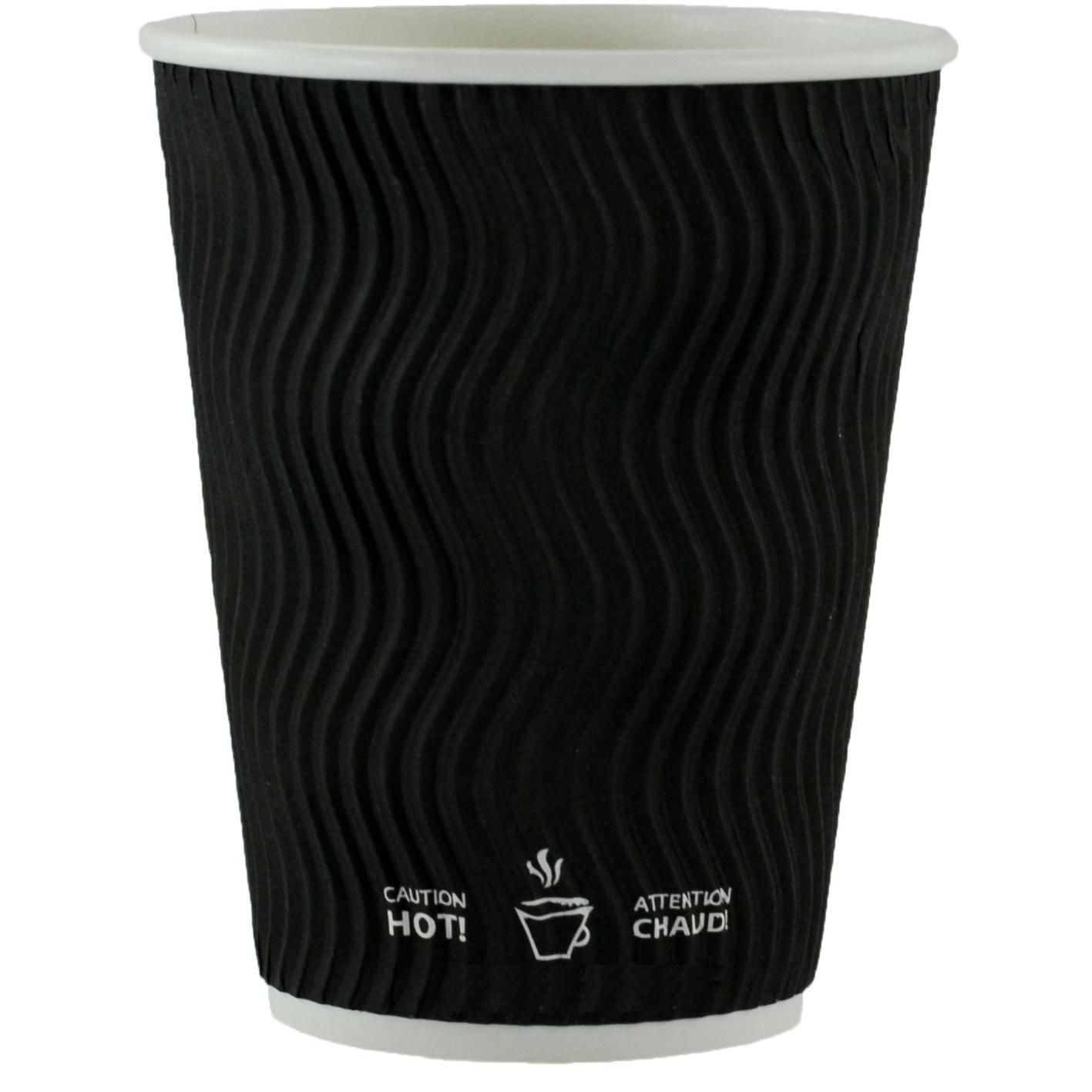 Click here for Tannex Double Wall Cup  10oz  Black  & Dome Lid Wi... prices