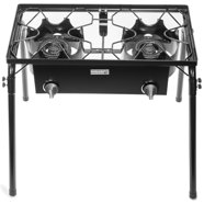 Gymax Outdoor 2-Burner Stove High Pressure Propane Gas Camp Stove 150,000 BTU - Walmart.com