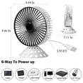 Kiven Small Personal USB Desk Fan- 6 Inch Portable Fans with Remote ...