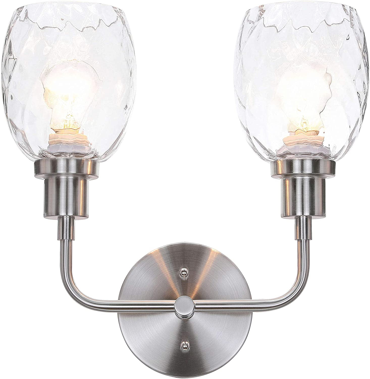 Sconces Wall Lighting, 2 Light Bathroom Vanity Wall Light with Clear ...
