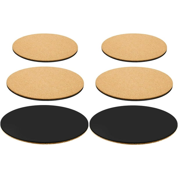 6 Pieces Cork Plant Mat Plastic Plant Mat Round Plate Pad for Garden ...