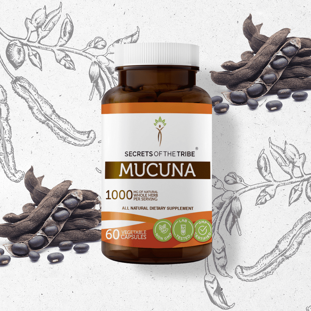 Secrets of the Tribe Mucuna 60 Capsules, 500 mg, Organic Mucuna (Mucuna ...
