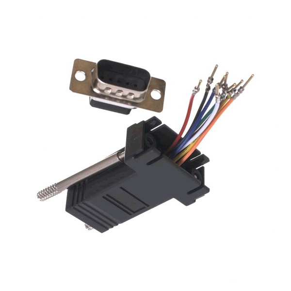 (Price/EACH)IEC DB09M-RJ4508-BK DB09 Male to RJ4508 Adapter Black ...