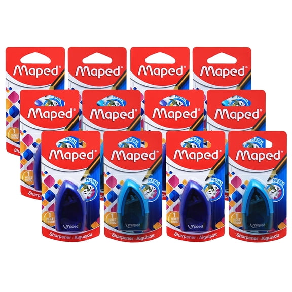 Maped Shaker 2-Hole Sharpener Assorted Colors Pack of 25 (MAP734755-25 ...