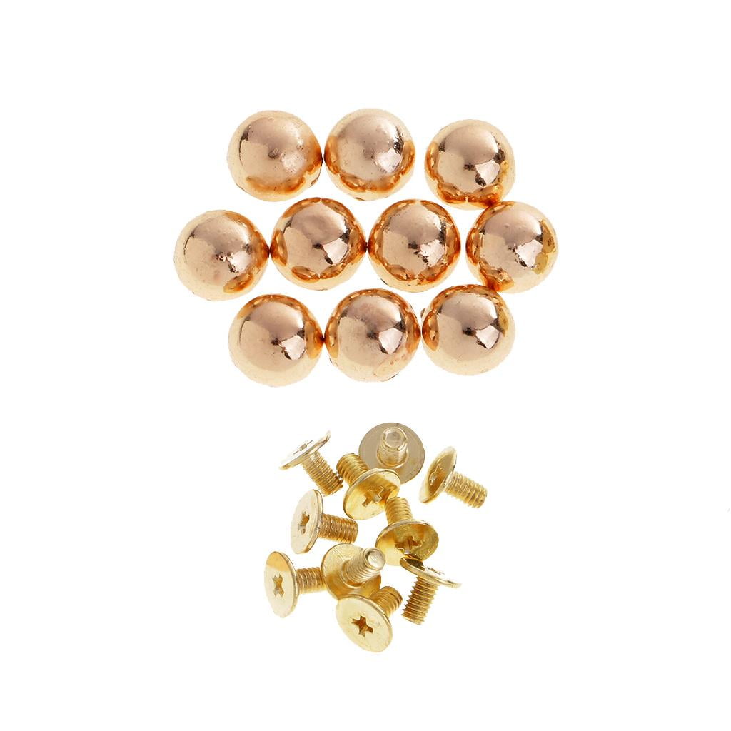 10 Pieces Metal Dome Studs Rivets Spikes For Leathercraft Clothes Bag ...