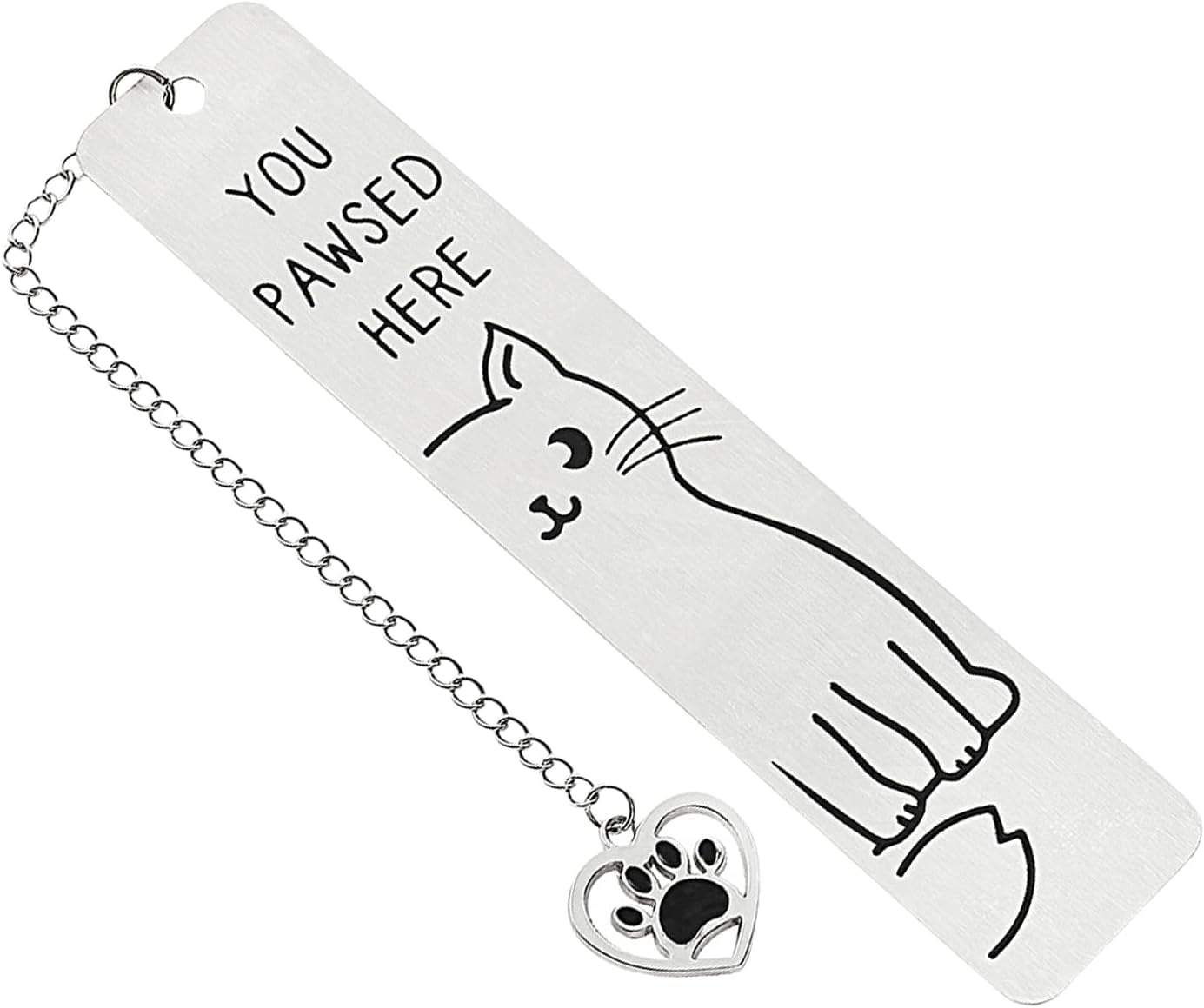 Pendant Bookmarks with Chain Stainless Steel Cats Bookmarks ...