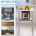KFFKFF 30x30x36 Inches Stainless Steel Work Prep Table, Commercial Food ...