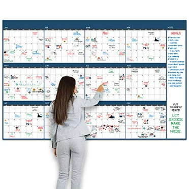 AT-A-GLANCE WallMates Self-Adhesive Dry-Erase Yearly Calendar, 24" x 18 ...