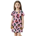 BZSMCE Short Sleeve dress Dress Casual Cotton Dresses-Pink Background ...