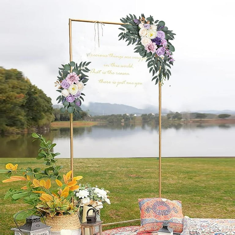 Purple Wedding Arch With Flowers And Greenery The Sophia Floral