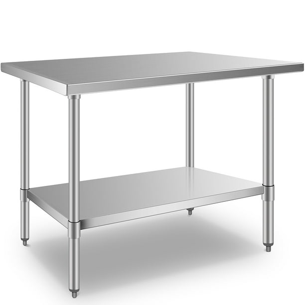 Stainless Steel Commercial Kitchen Prep & Work Table Heavy Duty Kitchen ...