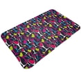Bathroom Rugs Non Slip Washable - Colourful Wine Glass Print Kitchen ...