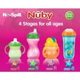 nuby two-handle no-spill flip n' sip straw cup, 8 ounce, red with blue - Walmart.com