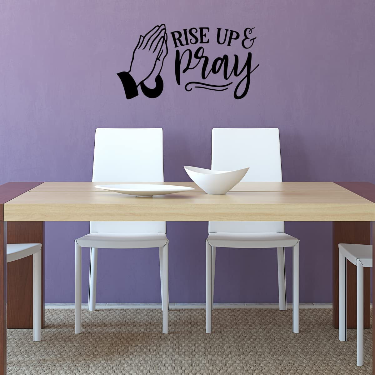 VWAQ Rise Up and Pray, Vinyl Wall Art Christian Decal Quote Religious ...