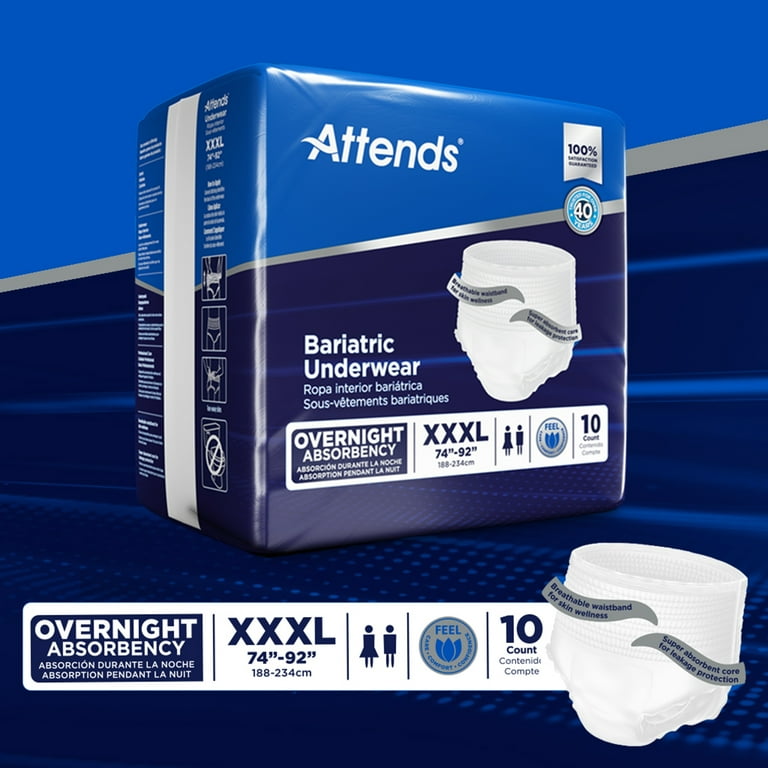 Attends Briefs 10 Tab Closure Large Disposable Heavy