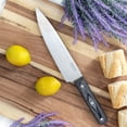 Martha Stewart 8 Inch Stainless Steel Chef Knife with Pakka Wood Handle ...