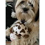 Glory To Dog Roly-Poly Cow Plush Dog Toy with Krinkle and Squeaker ...