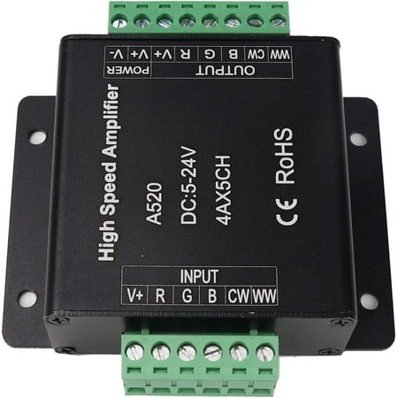 ENETÂ® RGB+CW+WW 20A Data Signal Repeater 5CH Channels Circuit Aluminum ...